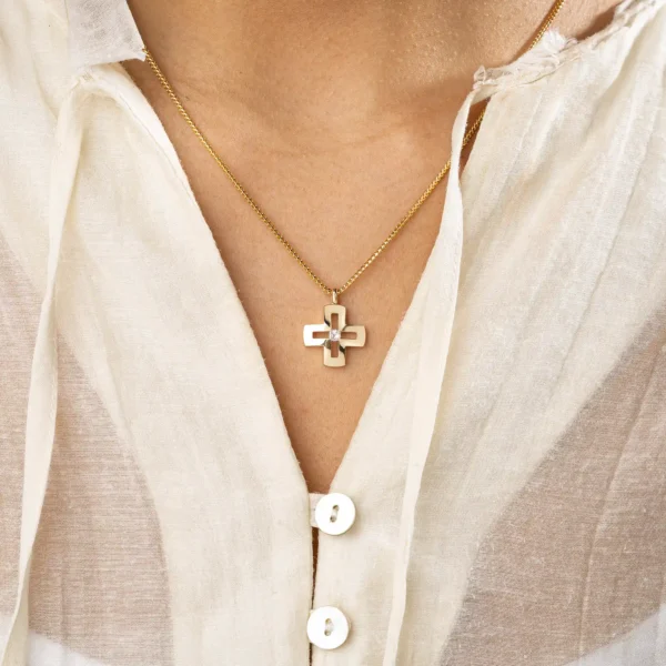 Geelgouden hanger met diamant - Cober Juwelier