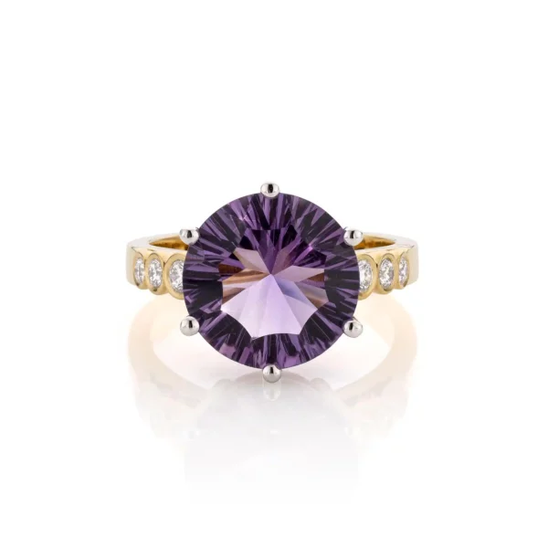Ring met diamanten en Amethist - Cober Juwelier