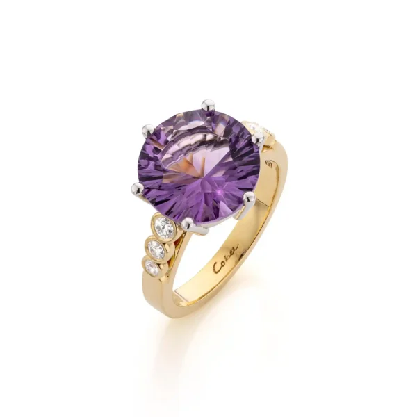 Ring met diamanten en Amethist - Cober Juwelier